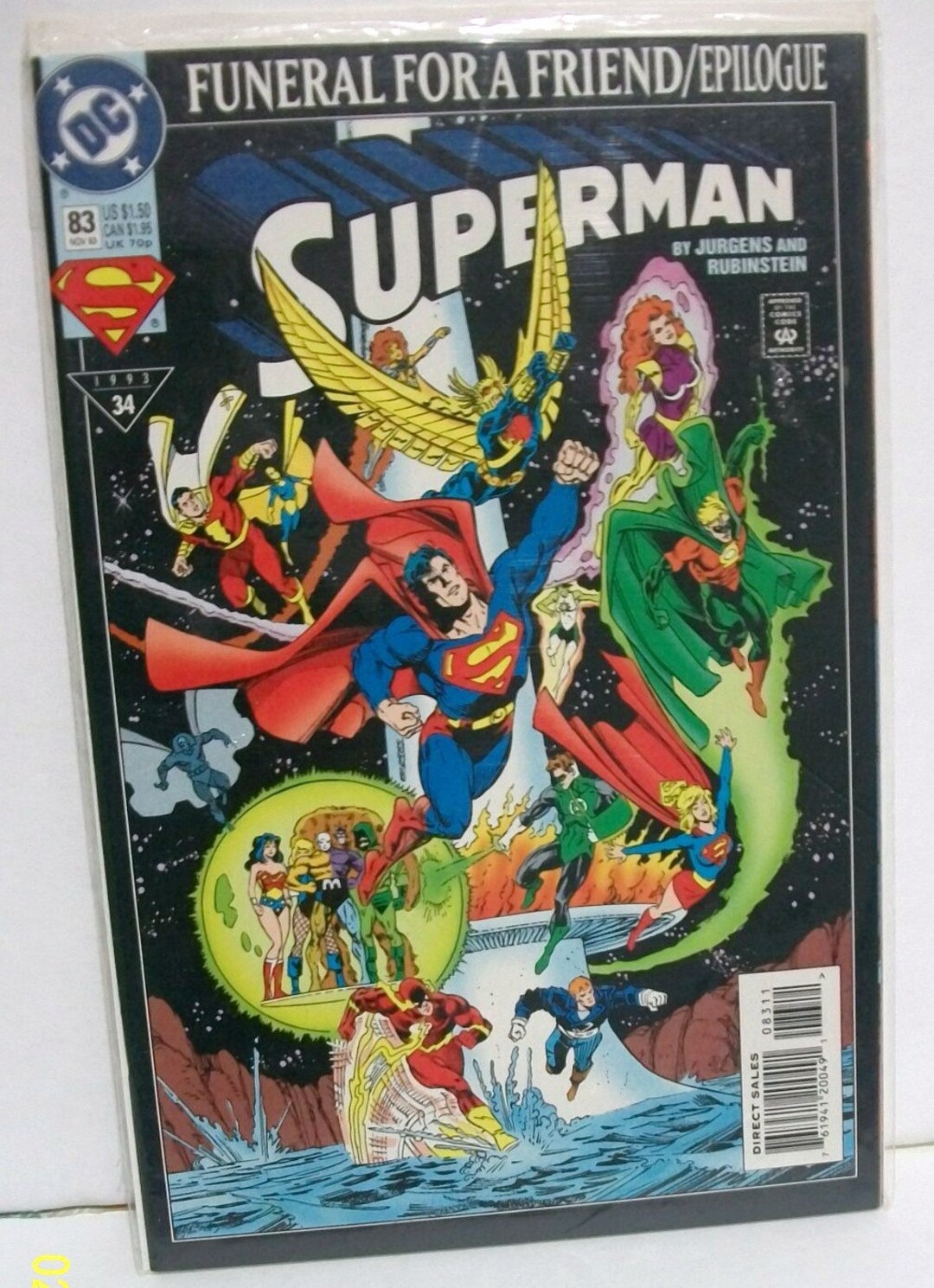1993 Superman 83 Funeral for A Friend Epilogue 1st Print VF-NM Unread ...