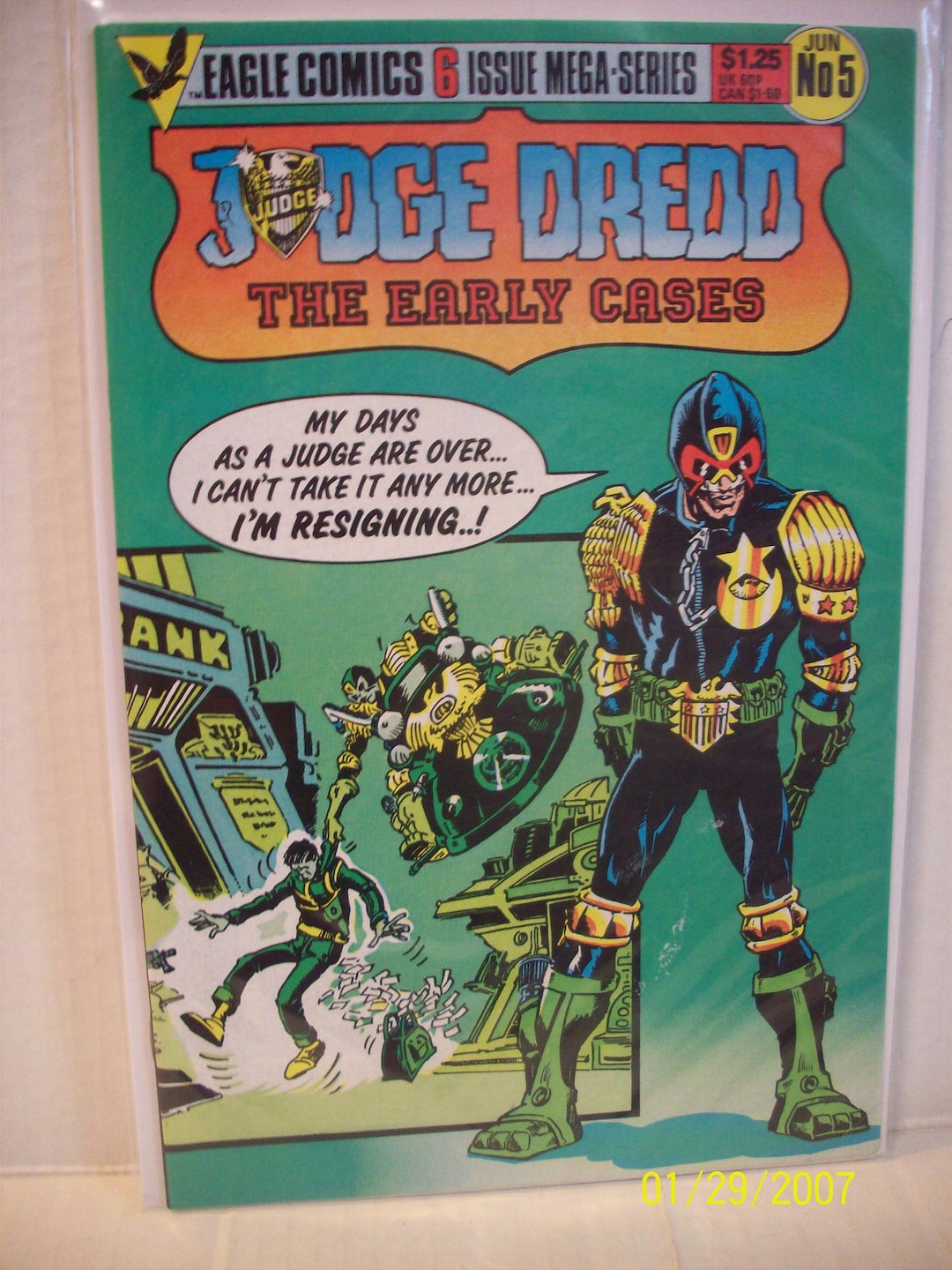 Judge Dredd the Early Cases #5 Judge Dredd Resigns 1980s Eagle Comics ...