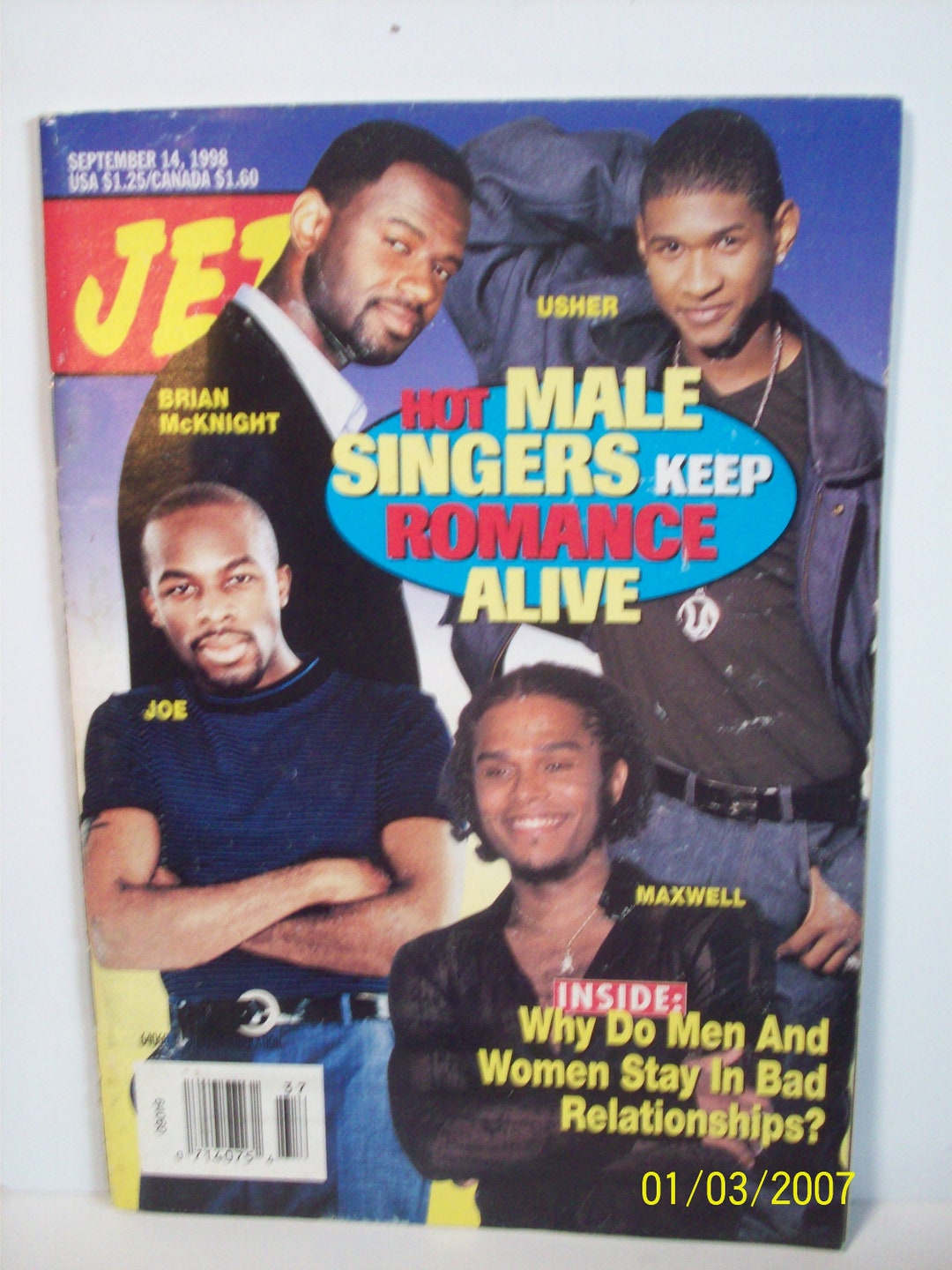 Male Singers Keep Romance Alive Jet Magazine Sept 14.1998 Vintage ...