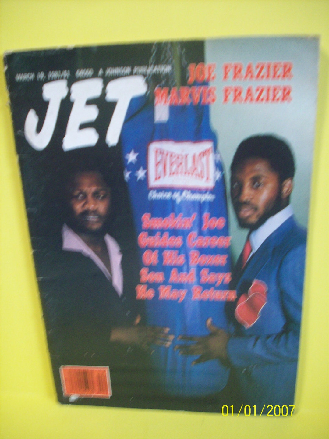 Joe Frazier, Marvis Frazier Boxers Jet Magazine March 19.1981 Vintage ...