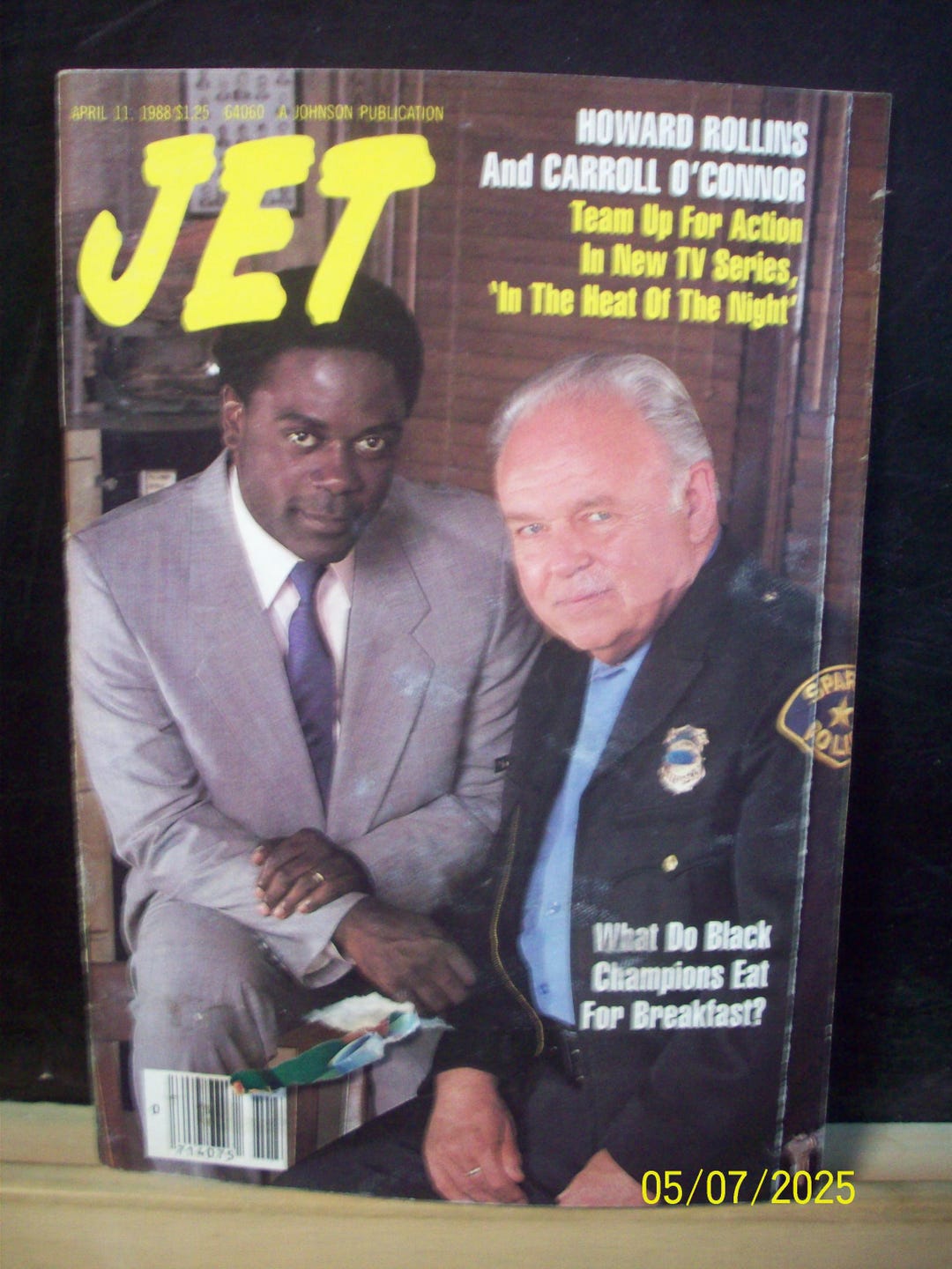 Howard Rollins Carroll O Connor Jet Magazine April 11, 1988 Vintage ...