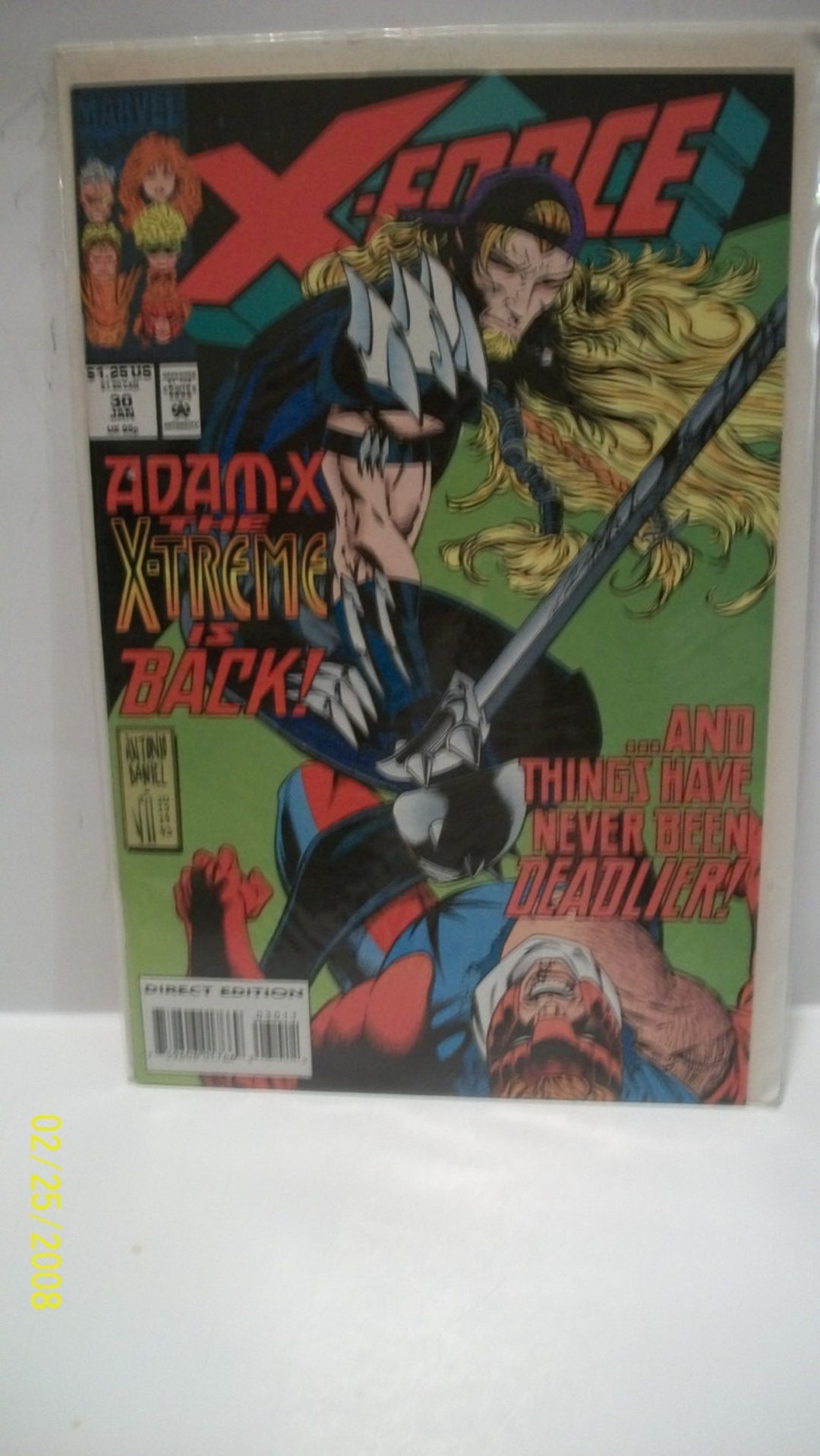 X-force #30 Adam-x the Extreme VF-NM Unread Vintage Marvel Comic Book ...