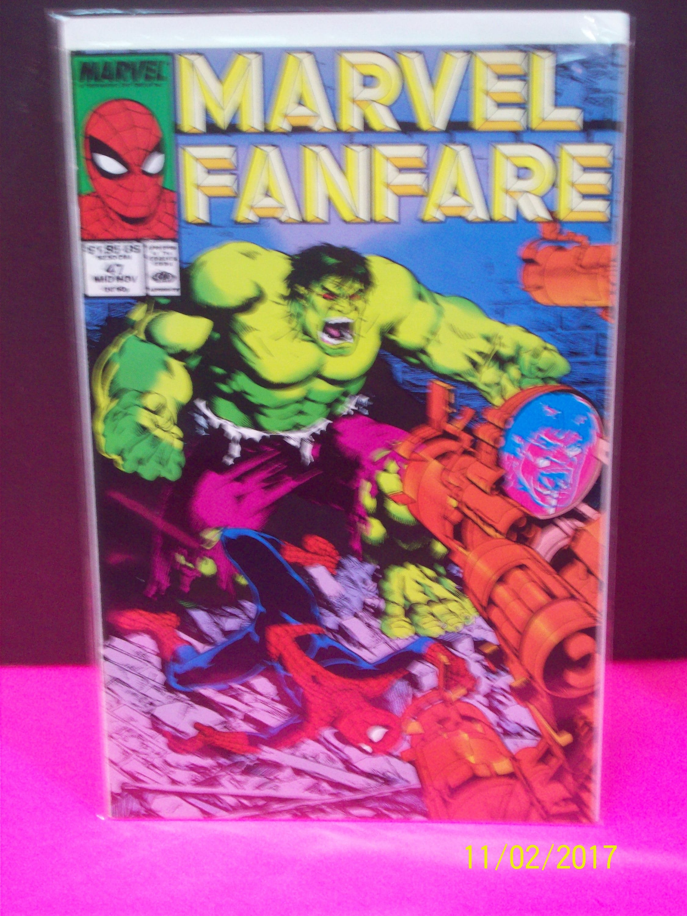 Vintage Comic Book Marvel Fanfare #47 Incredible Hulk and Spider-man ...