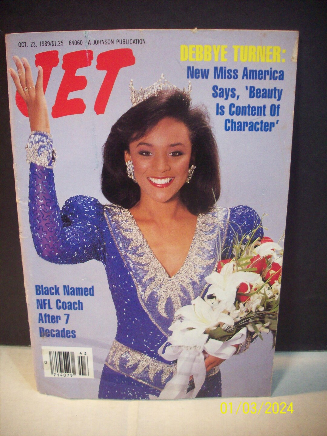 Debbye Turner New Miss America Oct 23 1989 Vintage African American ...