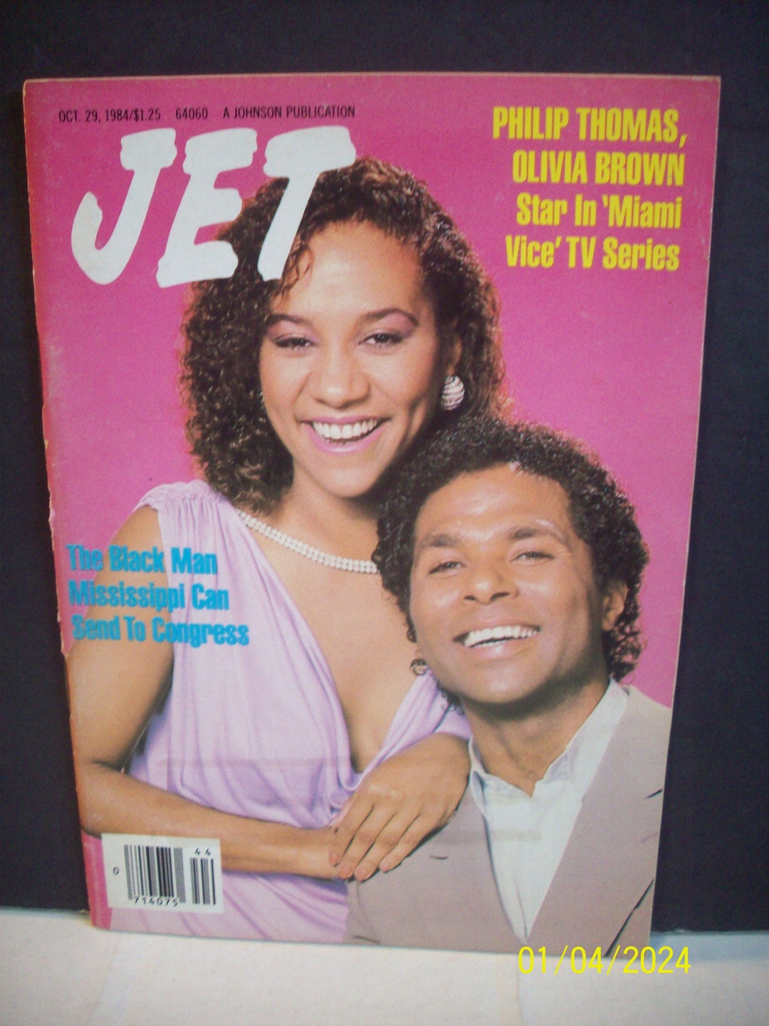 Miami Vice Olivia Brown Philip Thomas Jet Magazine Oct 29,1984 Vintage ...