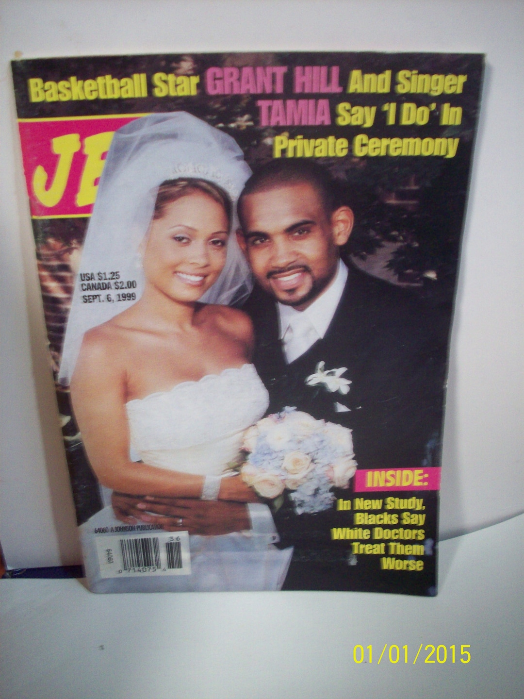 Grant Hill Singer Tamia Wedding Jet Magazine Sept 6,1999 Vintage ...