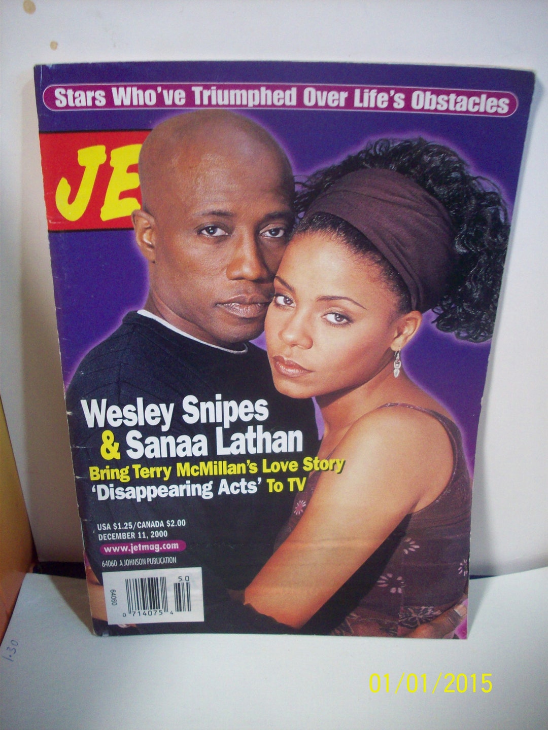 Wesley Snipes Sanaa Lathan on Cover Jet Magazine Dec 11,2000 Vintage ...