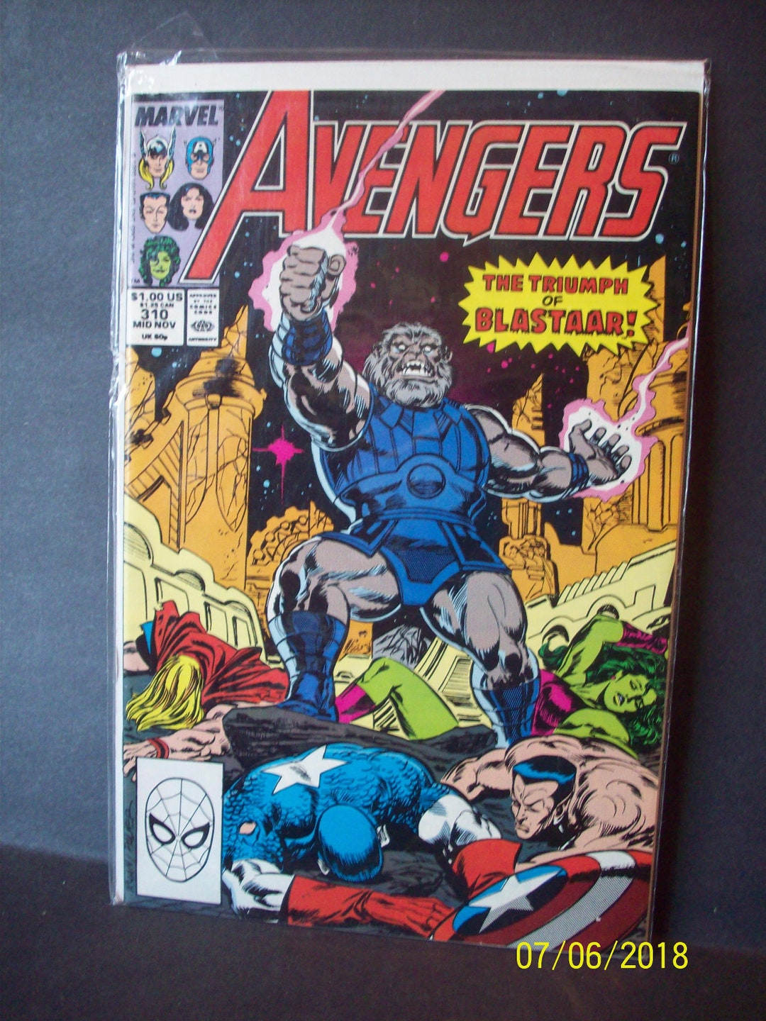 Avengers #310 Triumph of Blastaar VF-NM Unread Vintage Comic Book 1989 ...