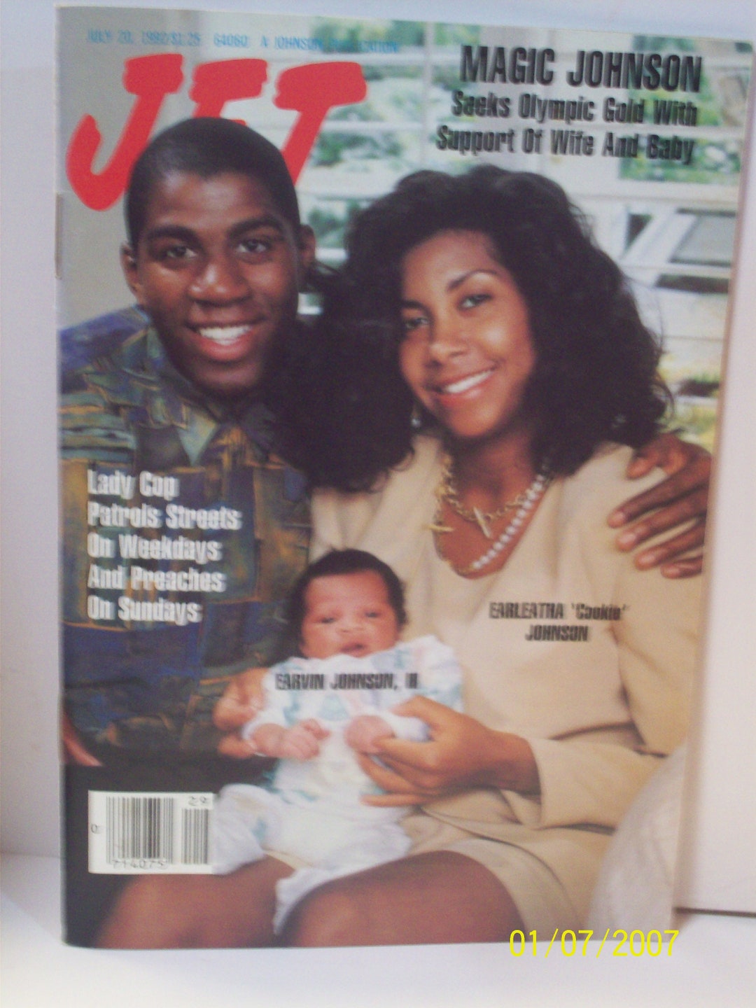 Magic Johnson and Family on Cover. Vintage Jet Magazine July 20,1992 ...