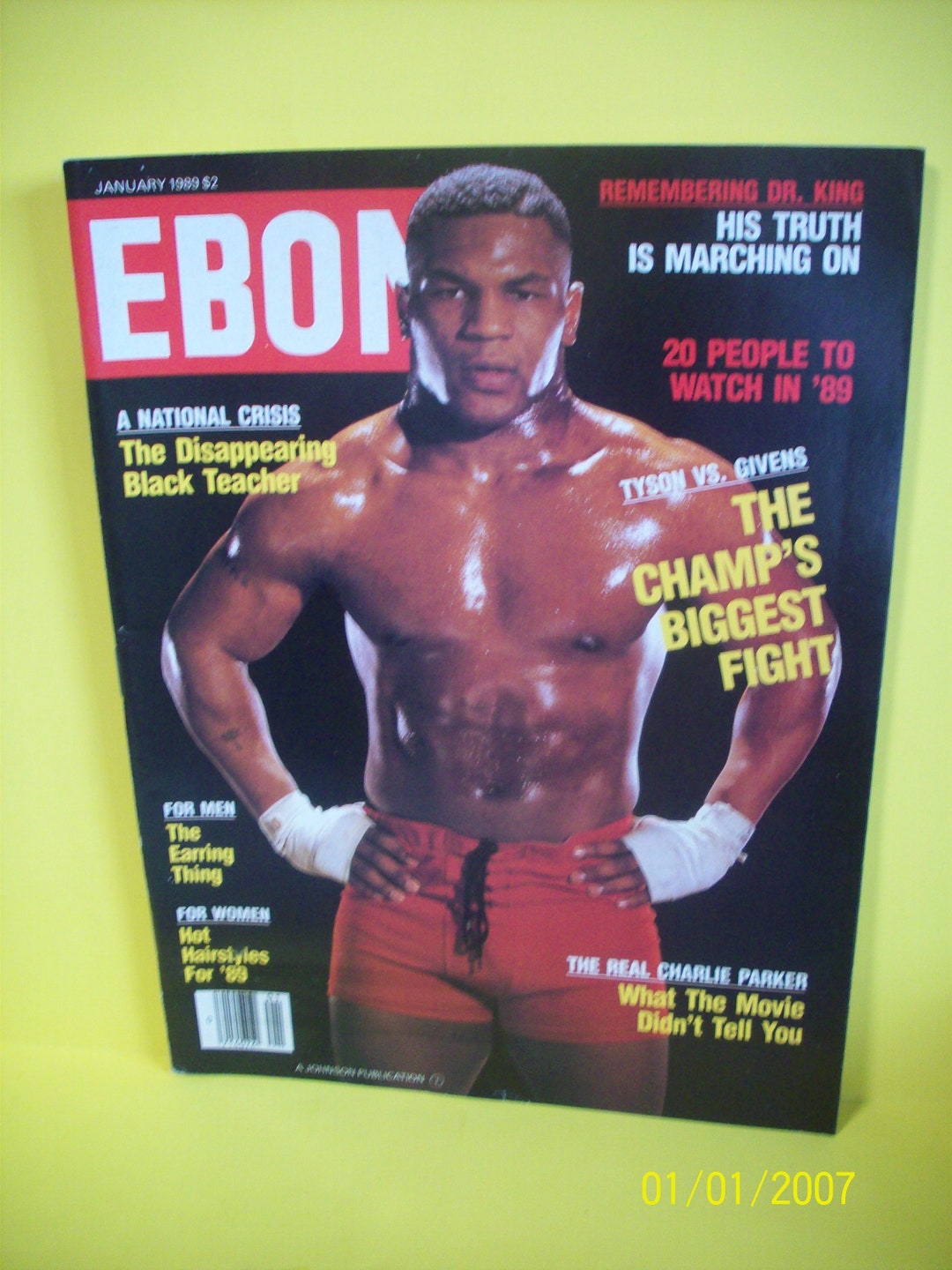Vintage Ebony Magazine Mike Tyson Boxing Champion JAN 1989 - Etsy