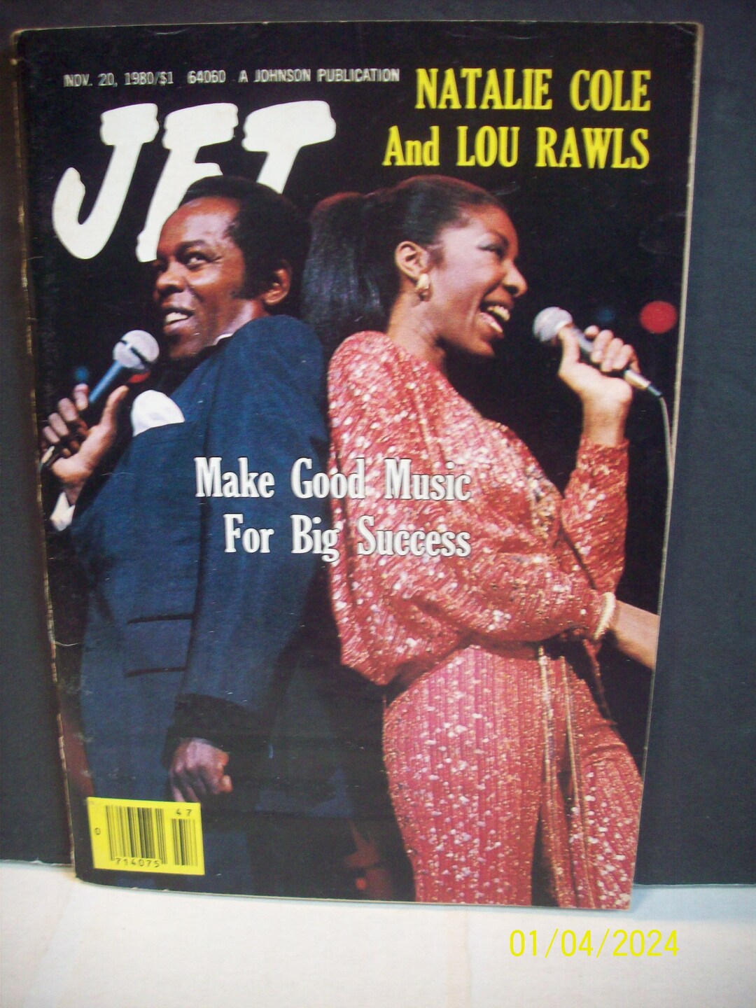 Natalie Cole and Lou Rawls Om Coverjet Magazine Jnov 20,1980 Vintage African American Magazine ...