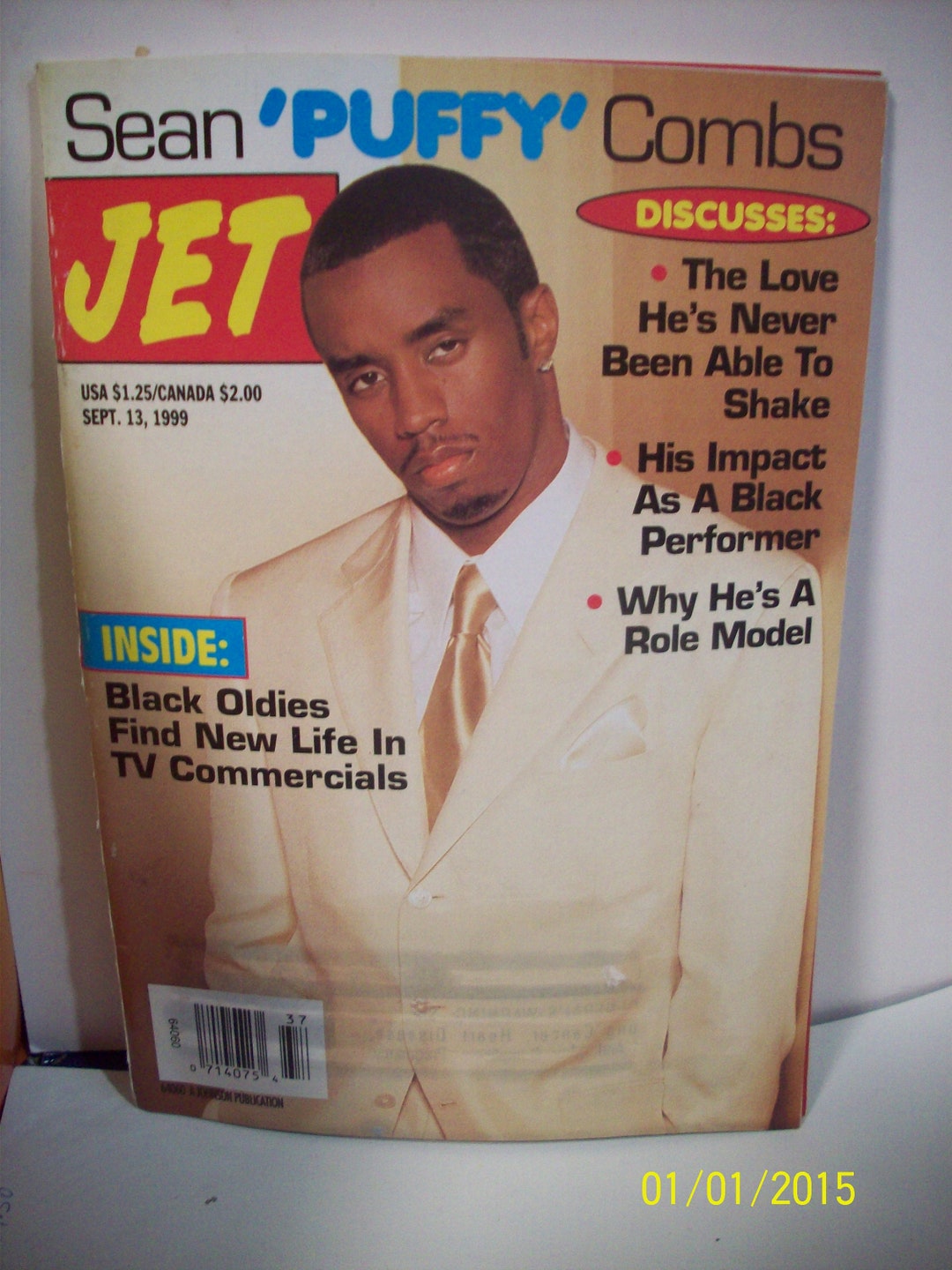 Sean Puffy Combs Discusses Topics Jet Magazine Sept 13,1999 Vintage ...