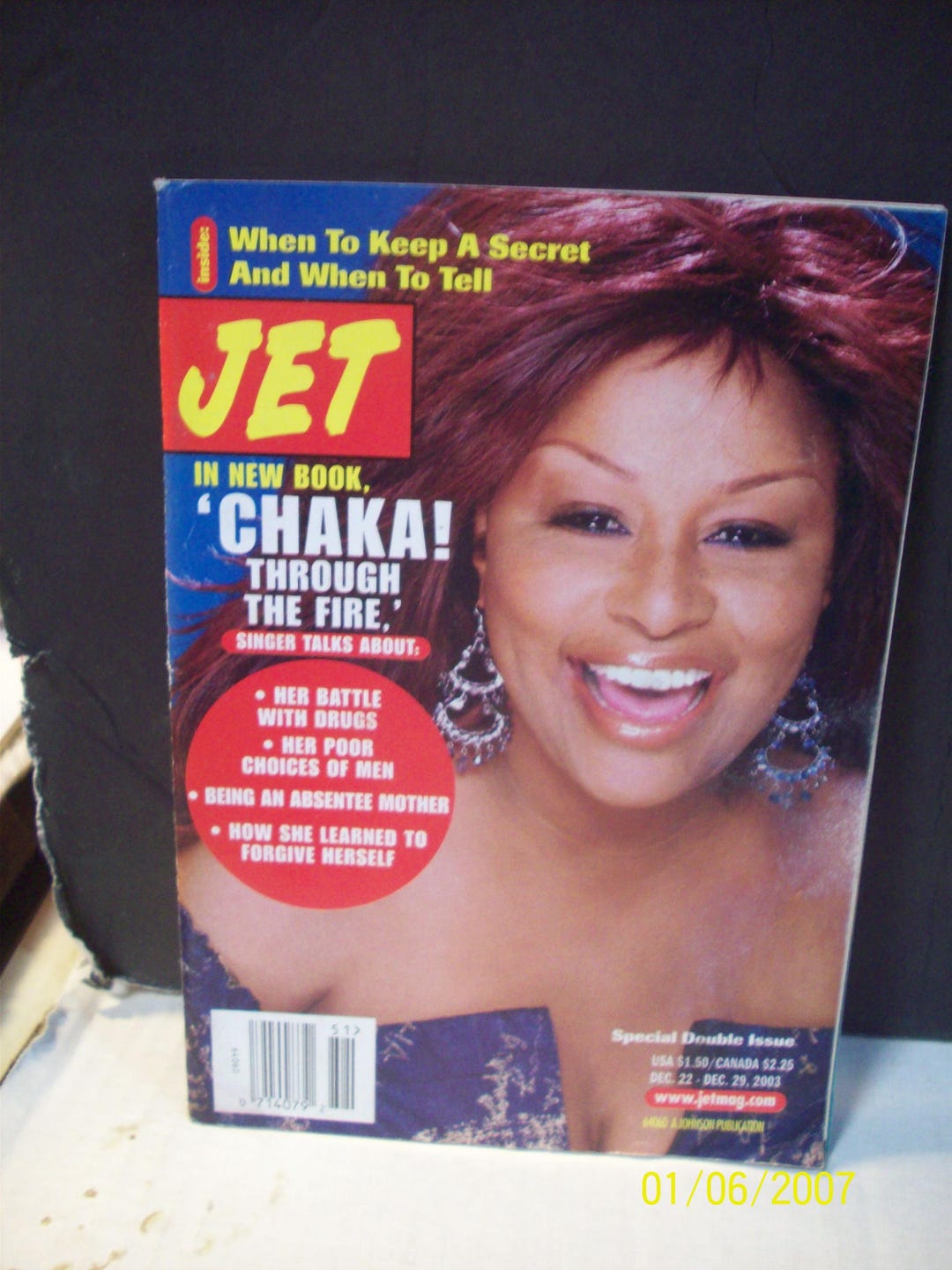 Chaka Khan Soul Singer New Book Jet Magazine Dec 22,2003 Double Issue ...