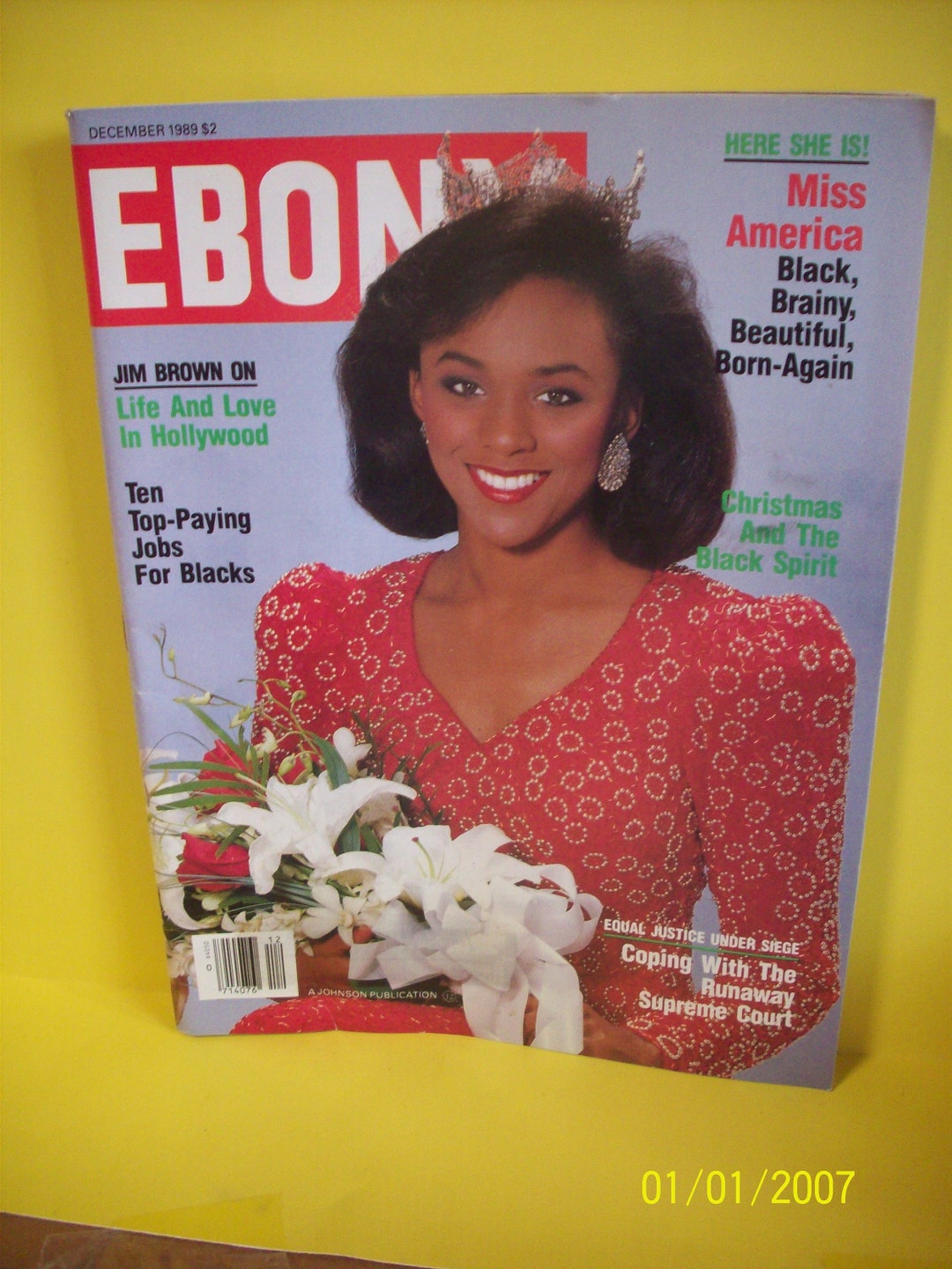 Vintage Ebony Magazine Debbie Turner Miss America December 1989 African American News,,fashion ...
