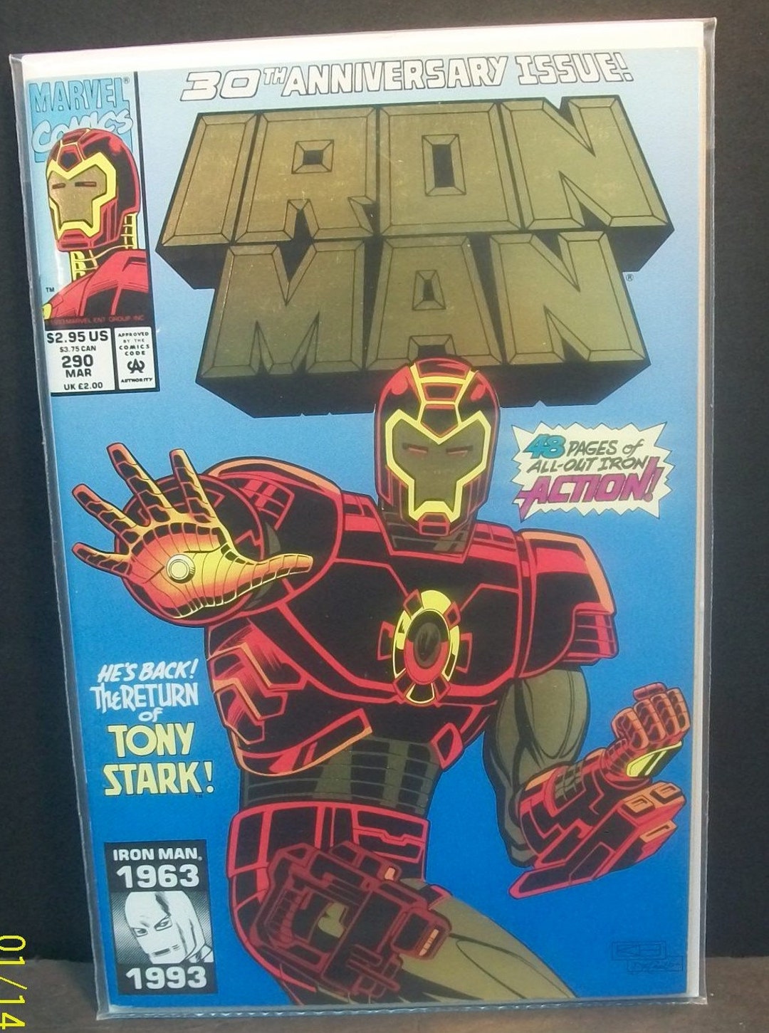 Iron Man 290 30th Anniversary Issue Return of Tony Stark 48 Pgs VF-NM ...