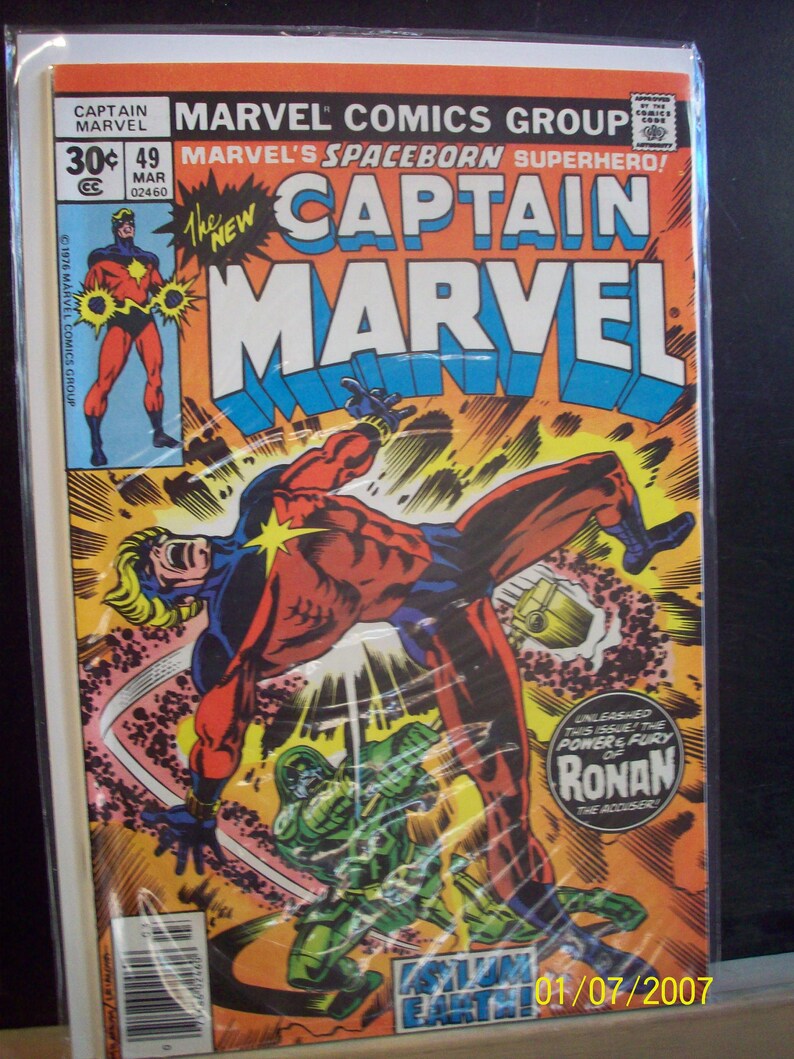 Captain Marvel 49 Ronan the Accuser Vintage Comic Book Marvel | Etsy