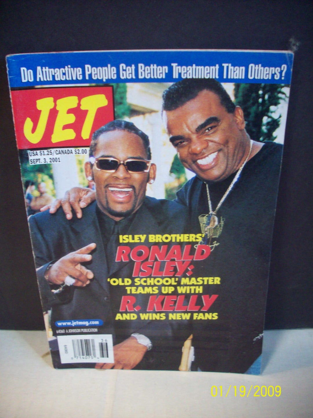 Ronald Isley R Kelly on Cover Jet Magazine Sept 3, 2001 Vintage African ...