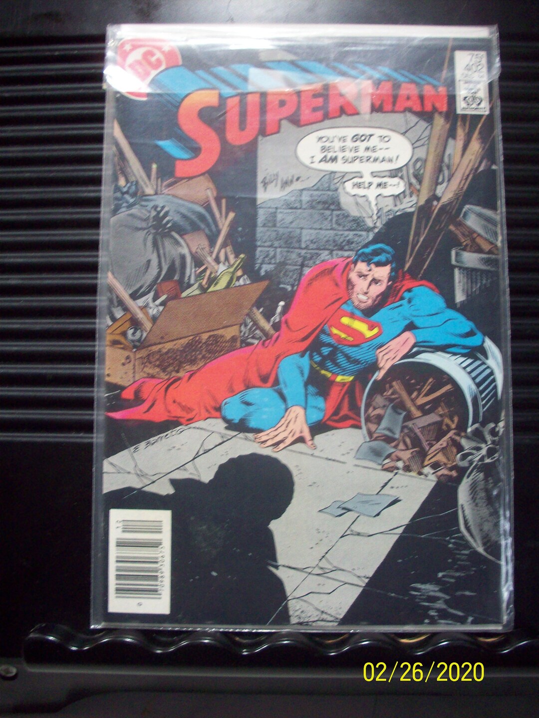 Superman #402 Superman in Alley Loses His Memory VF-NM Cond Old Paper ...
