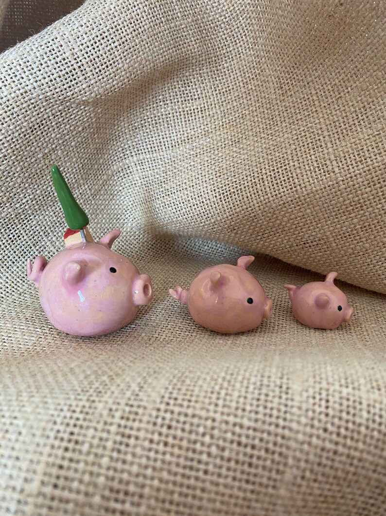 Ceramic Pig, Ceramic, Piglet , Cute Pig , Miniature Ceramic, Handmade ...