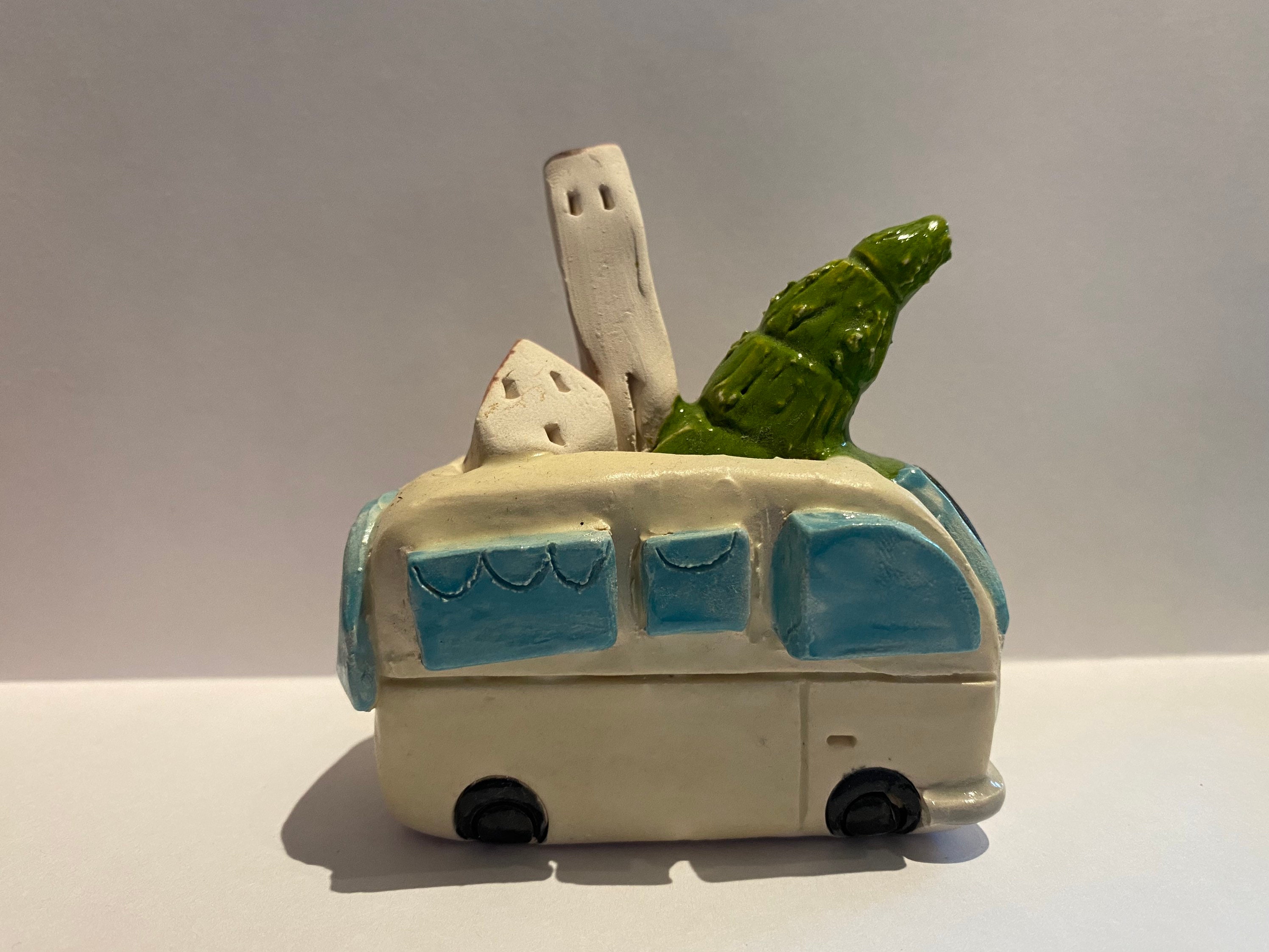 Ceramic Van, Ceramic Caravan, Cute House, Handmade Ceramic, Miniature ...