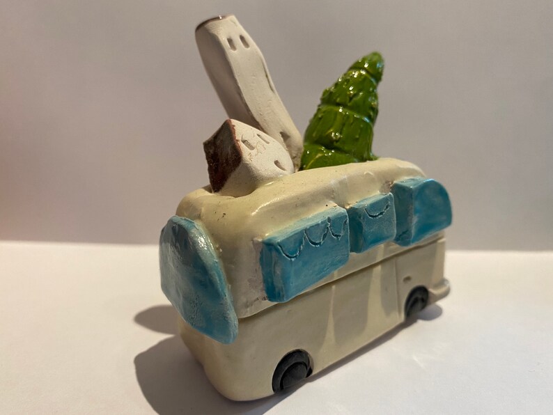 Ceramic Van, Ceramic Caravan, Cute House, Handmade Ceramic, Miniature ...