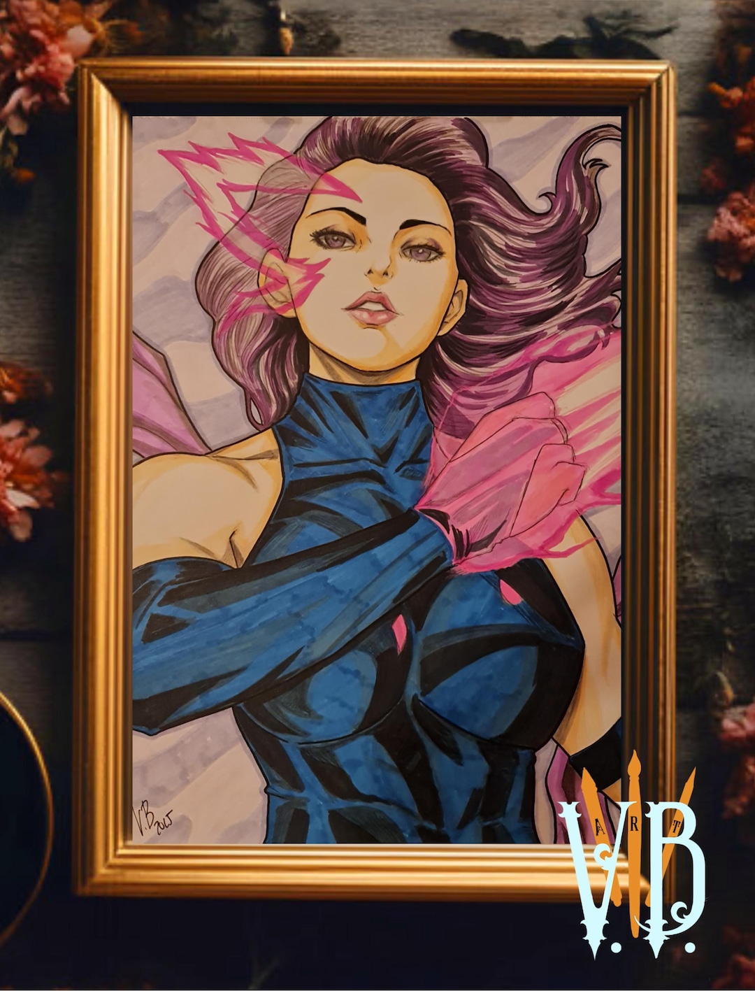 PSYLOCKE X-men, Portrait A4 Copic Markers, Sakura Paper High Quality ...