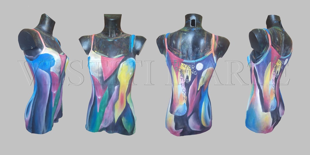 Bohemian Hand Painted Tank Top for Womens Clothing Plus Size Tshirt ...