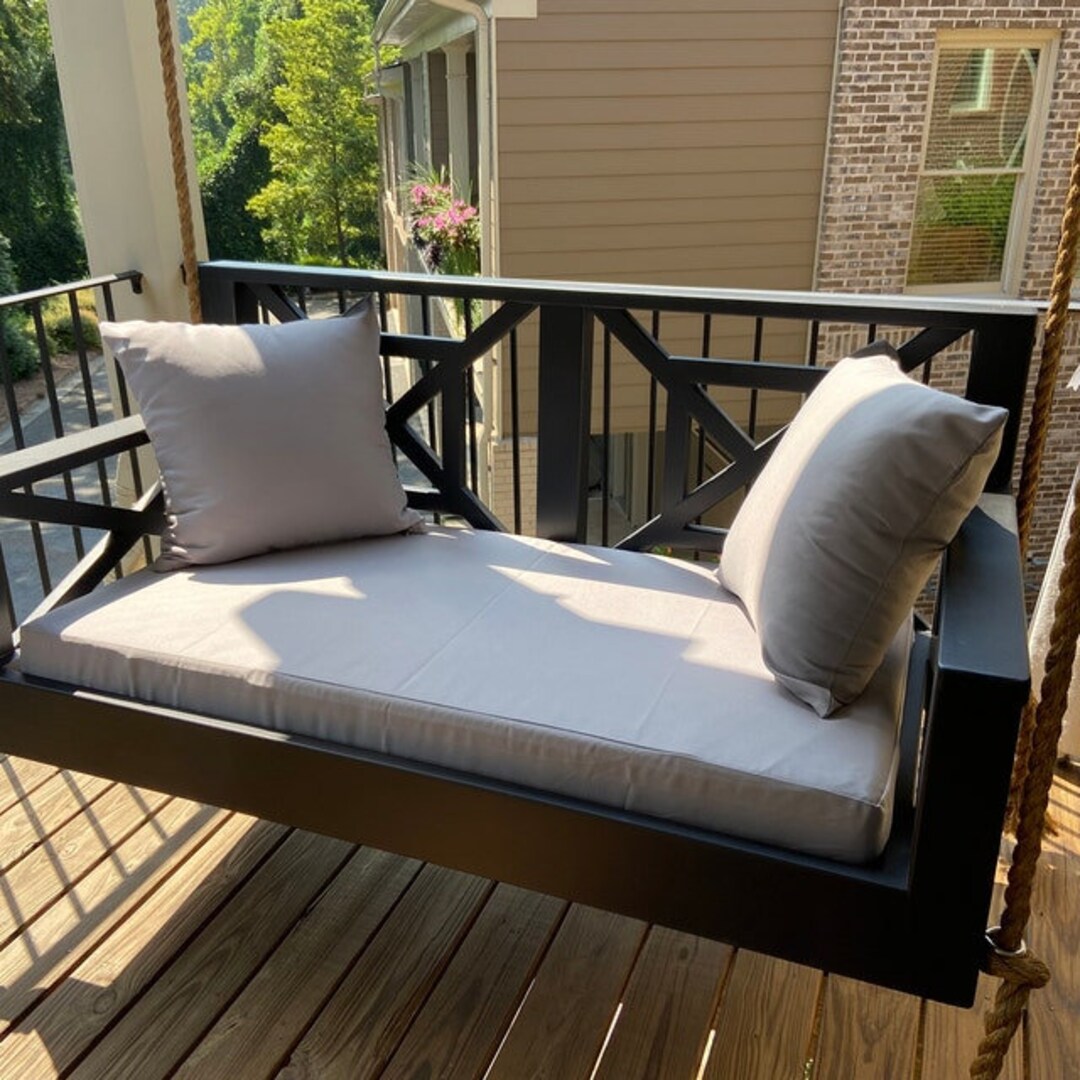 IN-STOCK 52x27x5 Stone Color Outdoor Porch Swing Mattress - Etsy