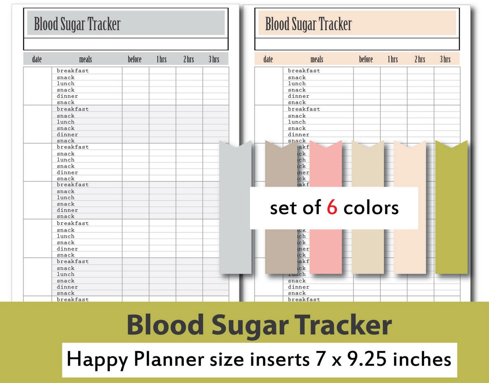 Blood Sugar Tracker,blood Sugar Log, Diabetes Printable, Blood Glucose ...