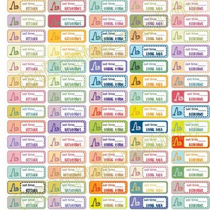 Printable Sticker, Home Clean Stickers, Cleaning Stickers, Functional ...