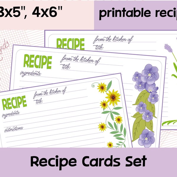 Recipe Card Dividers - Etsy