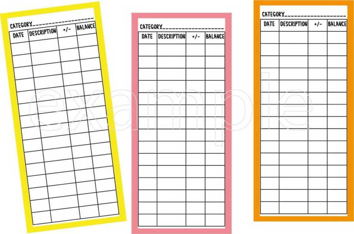 Money Tracker Cash Tracker Printable Envelopes Set of 6 - Etsy