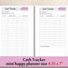Printable Cash Tracker for Cash Envelope System, Mini Happy Planner ...