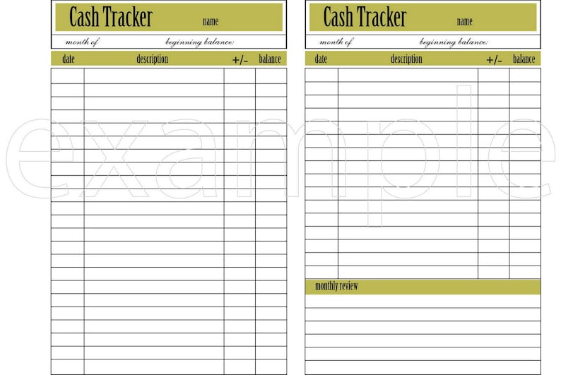 Cash Tracker, Money Organizer, Cash Organizer, Personal Finance ...
