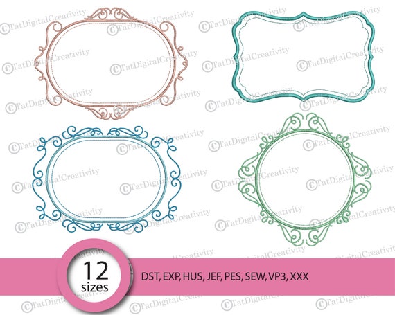 Frame Embroidery Designs Set Machine Embroidery Design Frame - Etsy