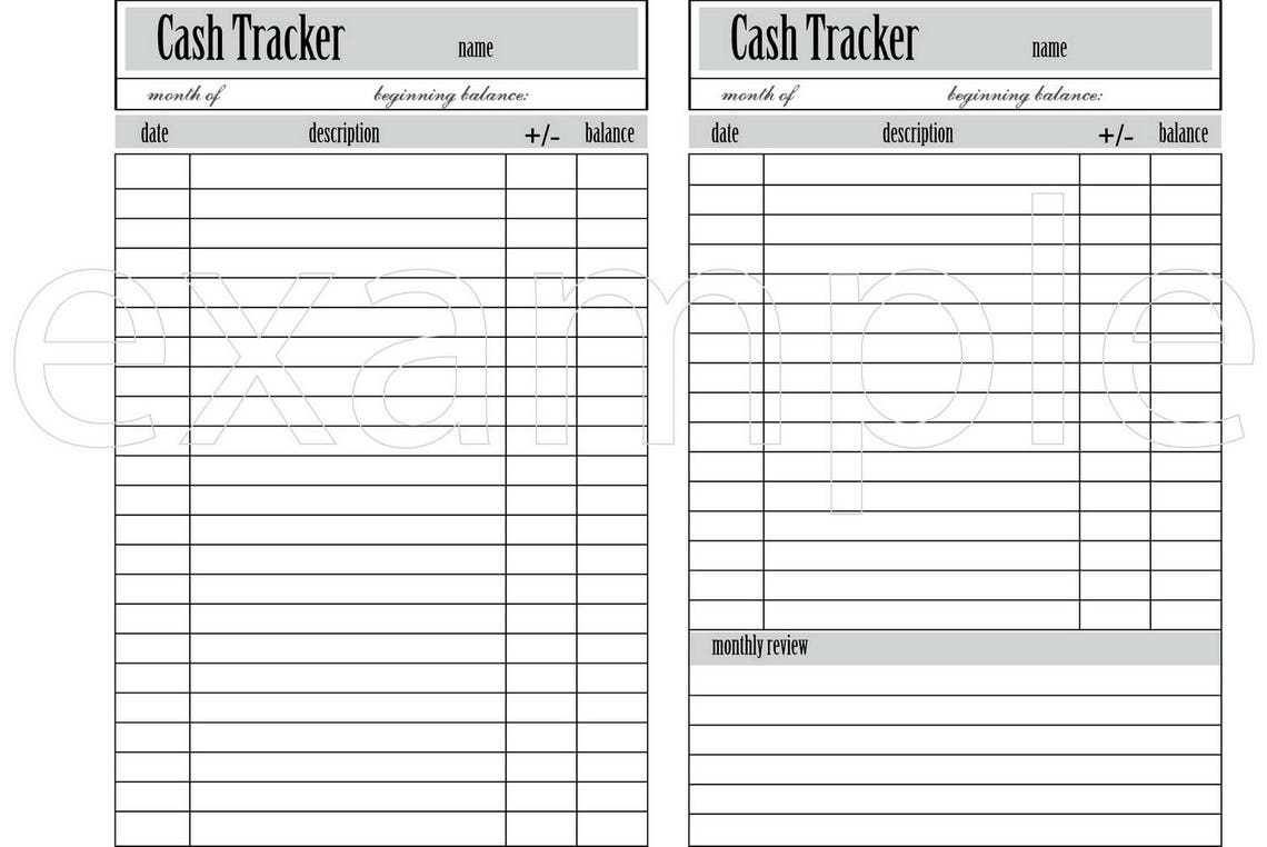 Cash Tracker Money Organizer Cash Organizer Personal - Etsy