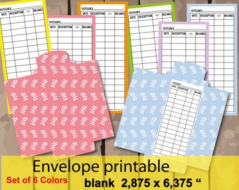 Printable Cash Envelope System Tracker Log INSTANT DOWNLOAD - Etsy