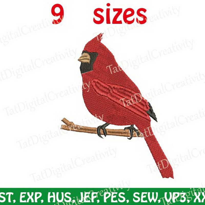 Cardinal Embroidery - Etsy