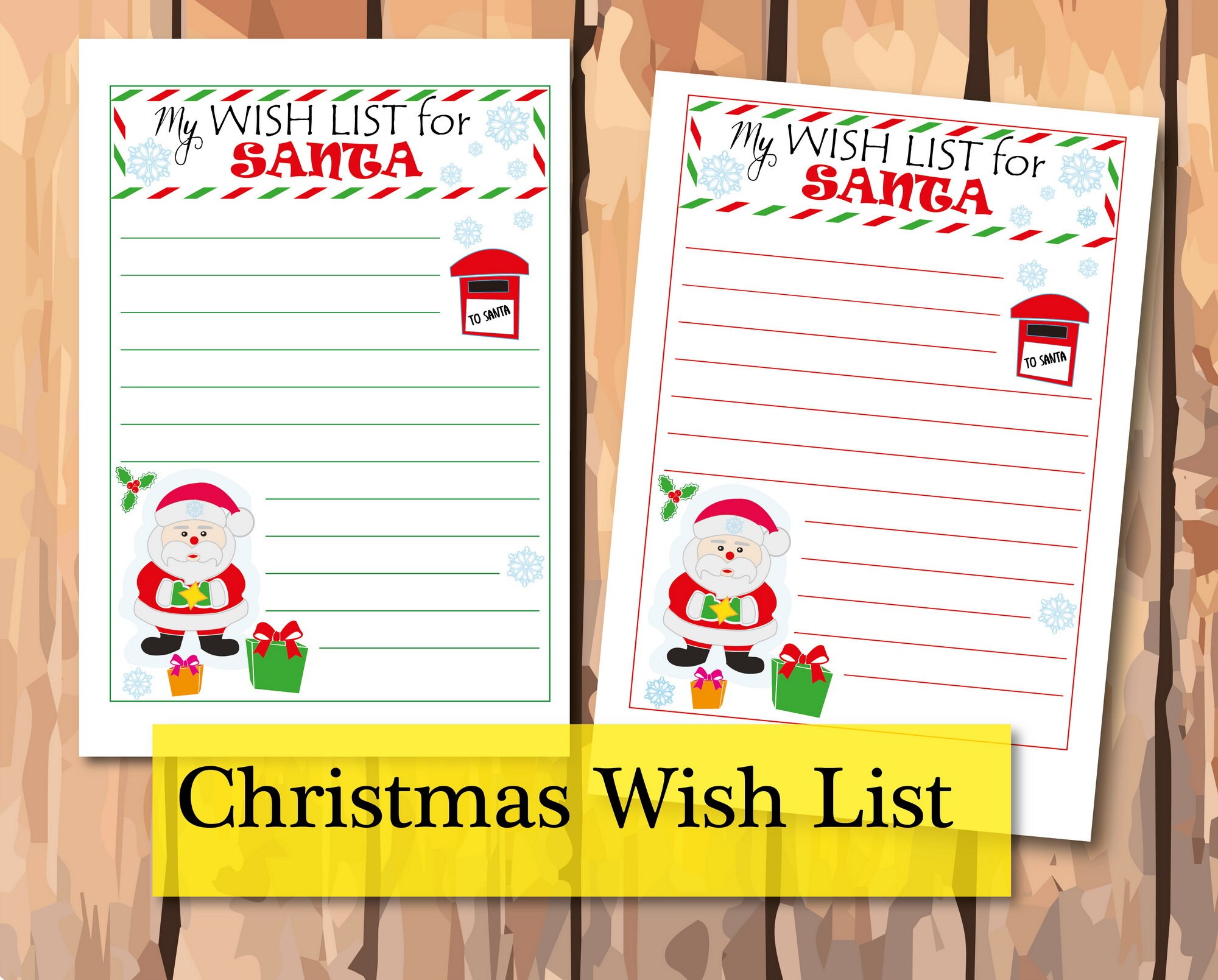 Christmas Wish List Printable Letter to Santa Printablekids - Etsy