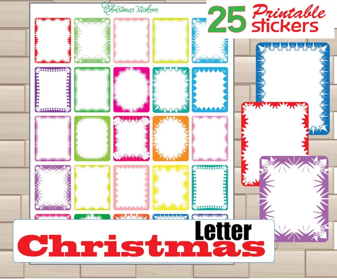 Christmas Stickers, Printable Stickers, Holiday Stickers, December ...
