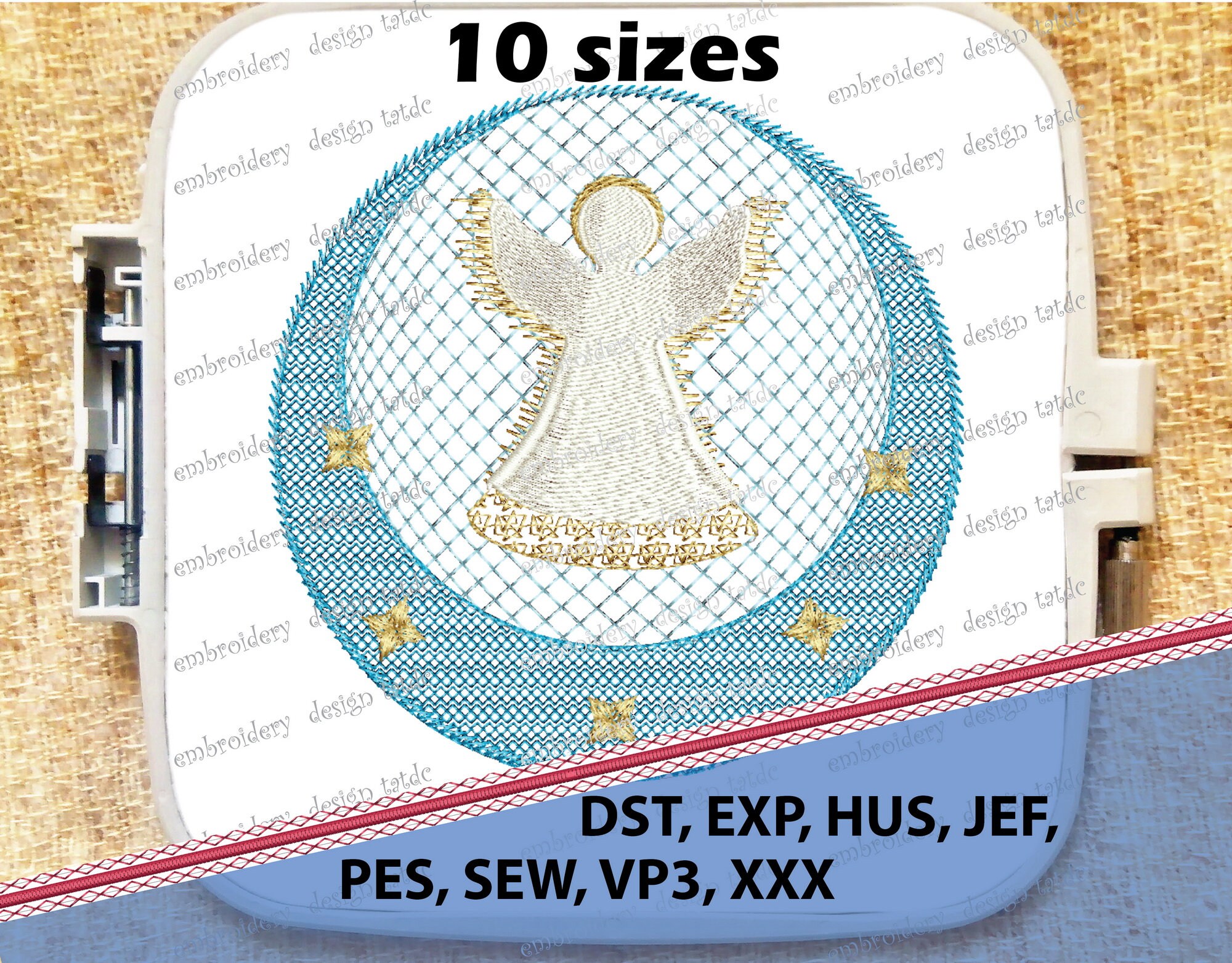 Angel Embroidery Design Christmas Machine Embroidery Angel - Etsy