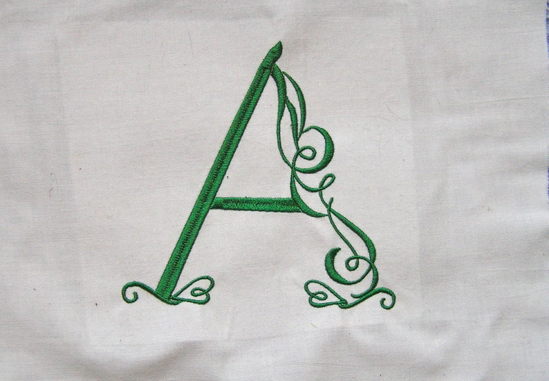 Letter A Embroidery Design: Uppercase Monogram (instant Download) - Etsy