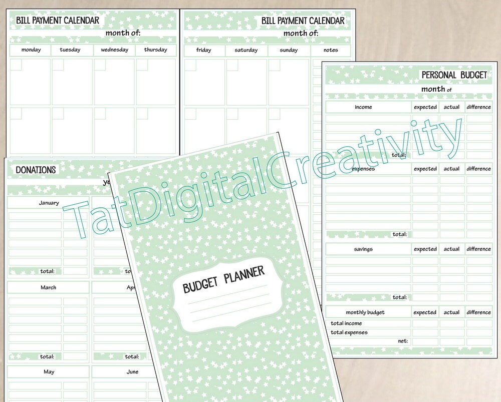 Printable Monthly Budgetfamily Budget Planner Monthly - Etsy