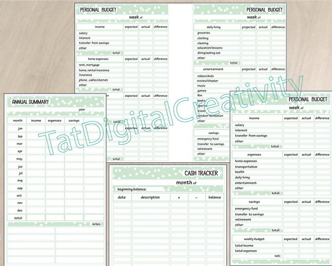 Printable Monthly Budgetfamily Budget Planner Monthly - Etsy