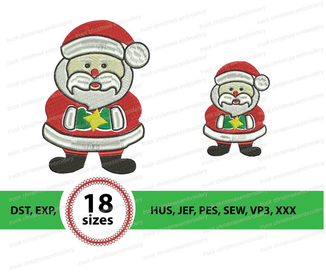 Santa Claus Machine Embroidery Design,santa Embroidery Design ...