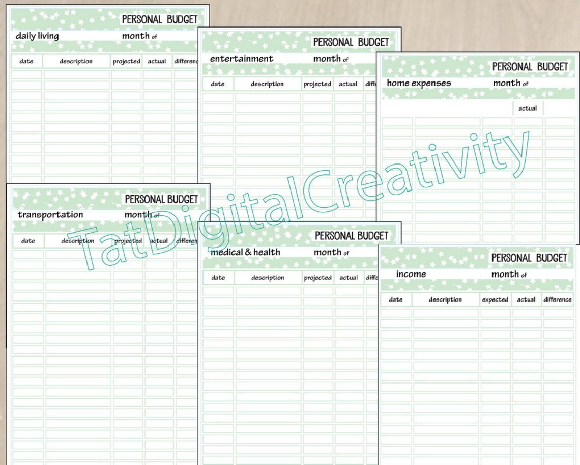Printable Monthly Budgetfamily Budget Planner Monthly - Etsy