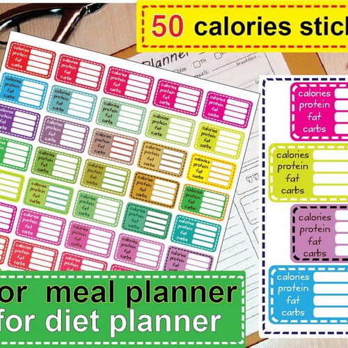 Printable Calorie Stickers Fitness Planner Sticker Weight - Etsy