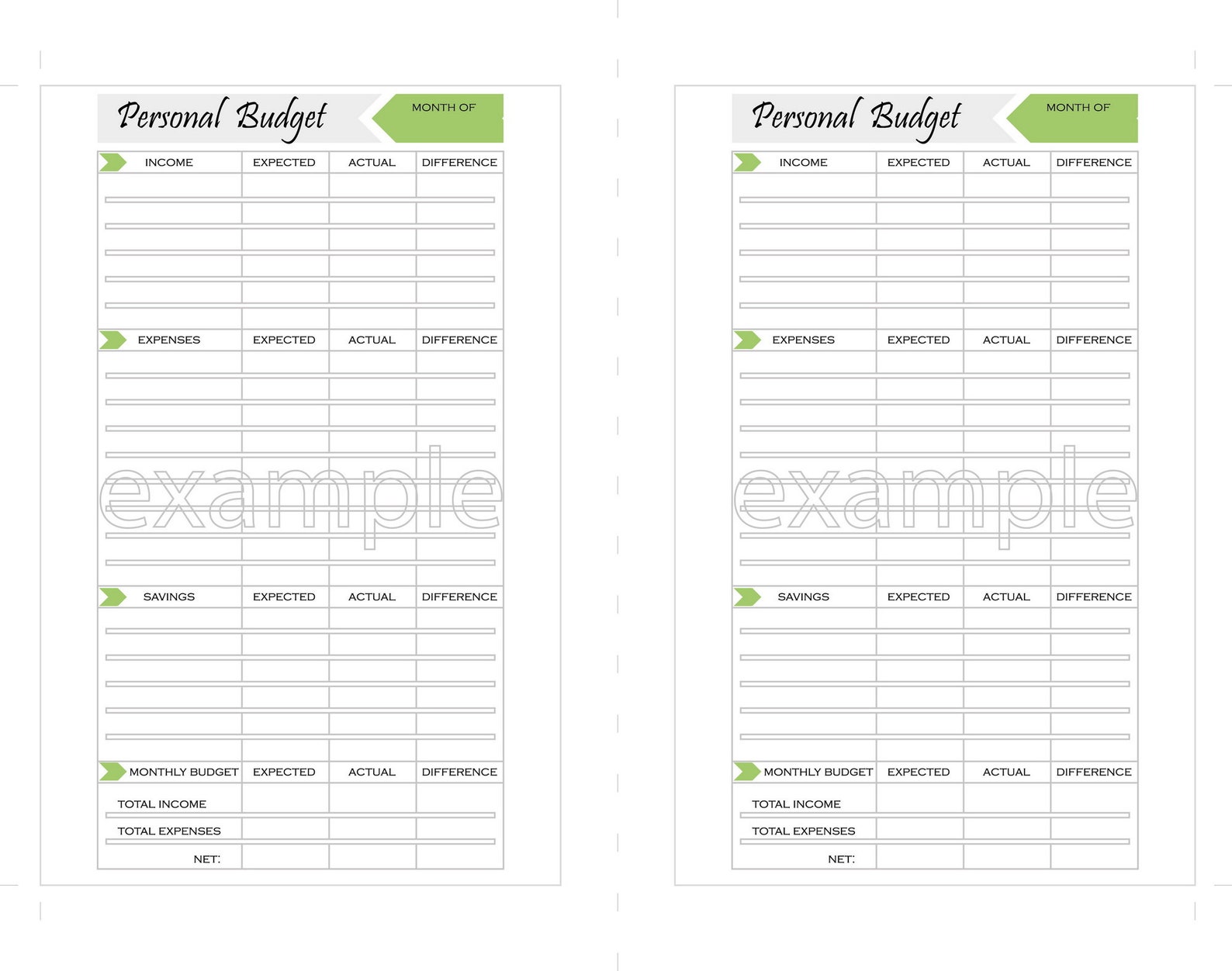 Mini Happy Planner Budget Printable, Monthly Personal Budget, Happy ...