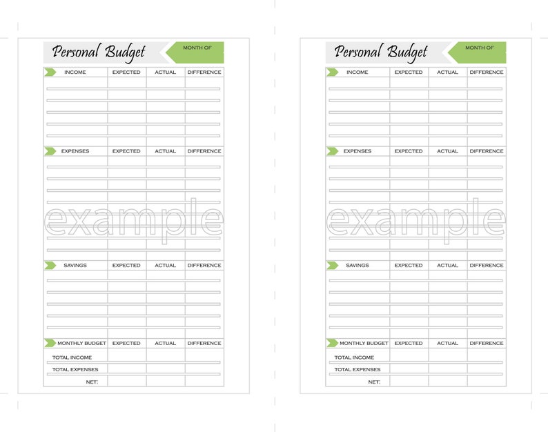 Mini Happy Planner Budget Printable, Monthly Personal Budget, Happy ...