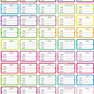Exercise Stickers Workout Stickers Planner Stickers - Etsy